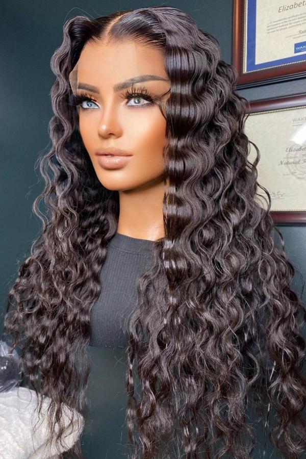 NEW NO DIY - REAL INVISIBLE HD LACE - WAVY HUMAN HAIR LACE FRONT WIG ...